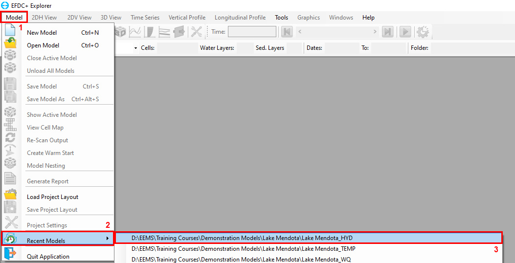 3 Quick Ways to Load Project Files into EE | EFDC+ Explorer Modeling System 3 Quick Ways to Load Project Files into EE | EFDC+ Explorer Modeling System